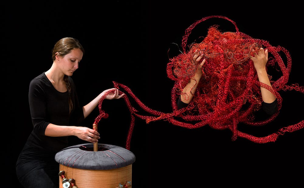 A Performance Where Victorian Mourning Braiding Meets Neuroscience